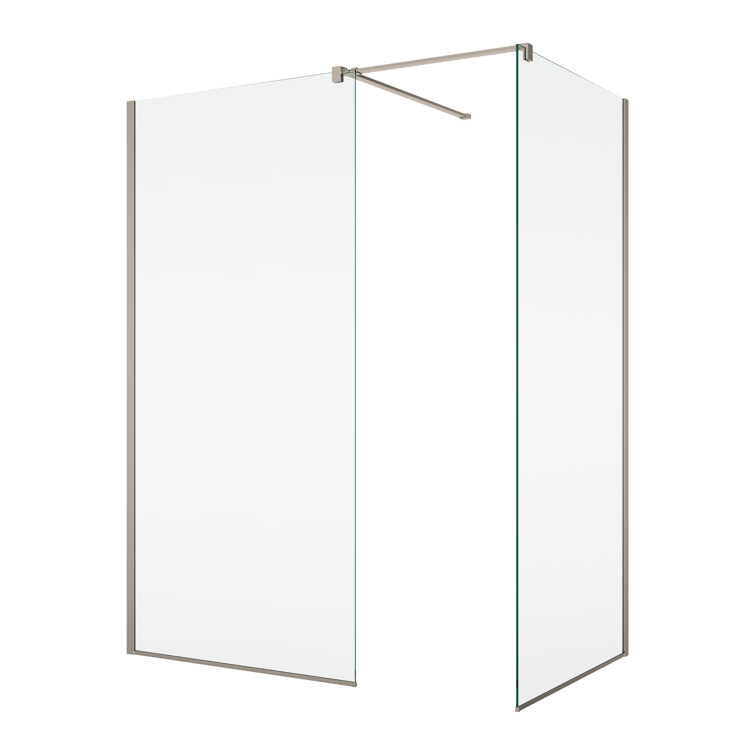 EASY STR4P+STR4P+VT90 - 2x Trennwand mit Profil - Walk-In - RONAL Bathrooms