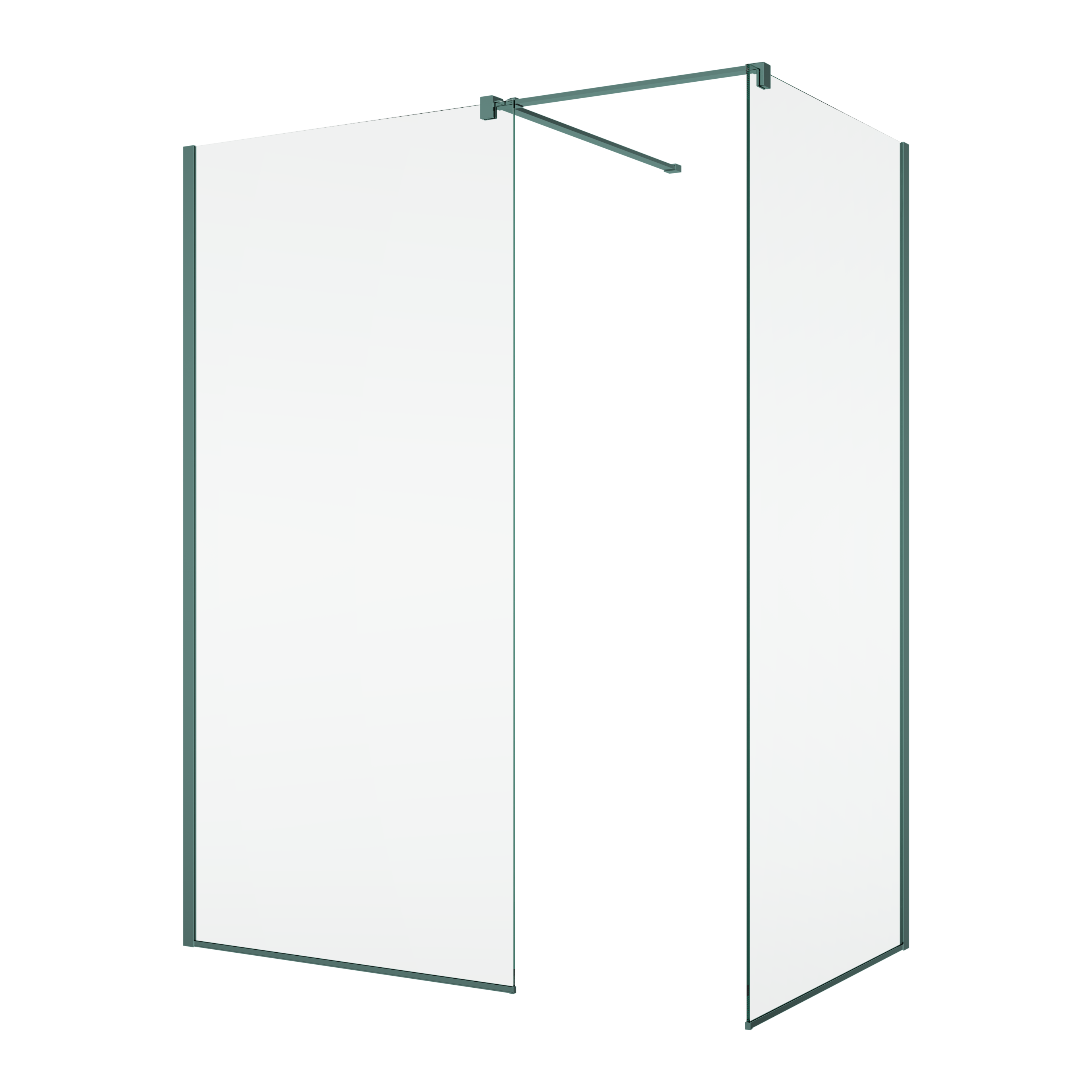 EASY STR4P+STR4P+VT90 - 2x Trennwand mit Profil - Walk-In - RONAL Bathrooms
